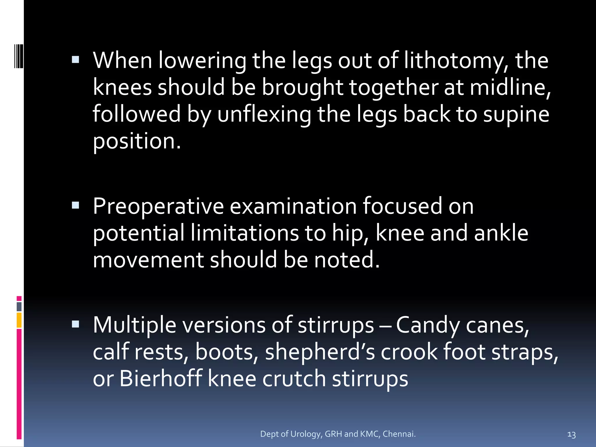 Positioning in urological procedures | PDF
