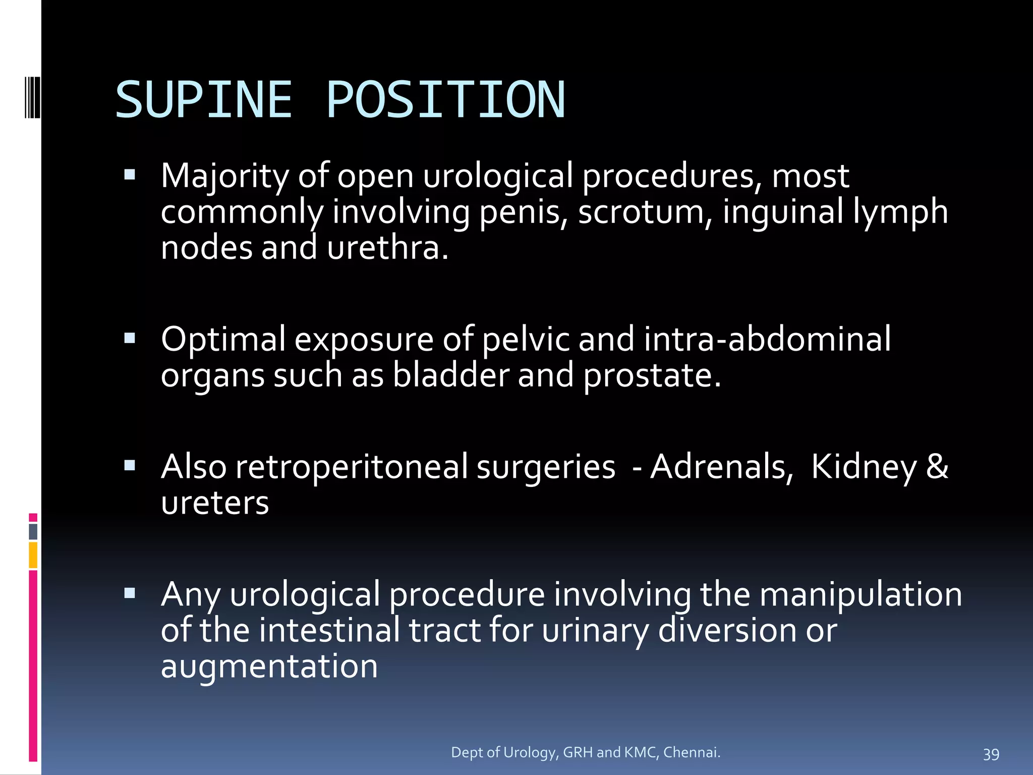 Positioning in urological procedures | PDF
