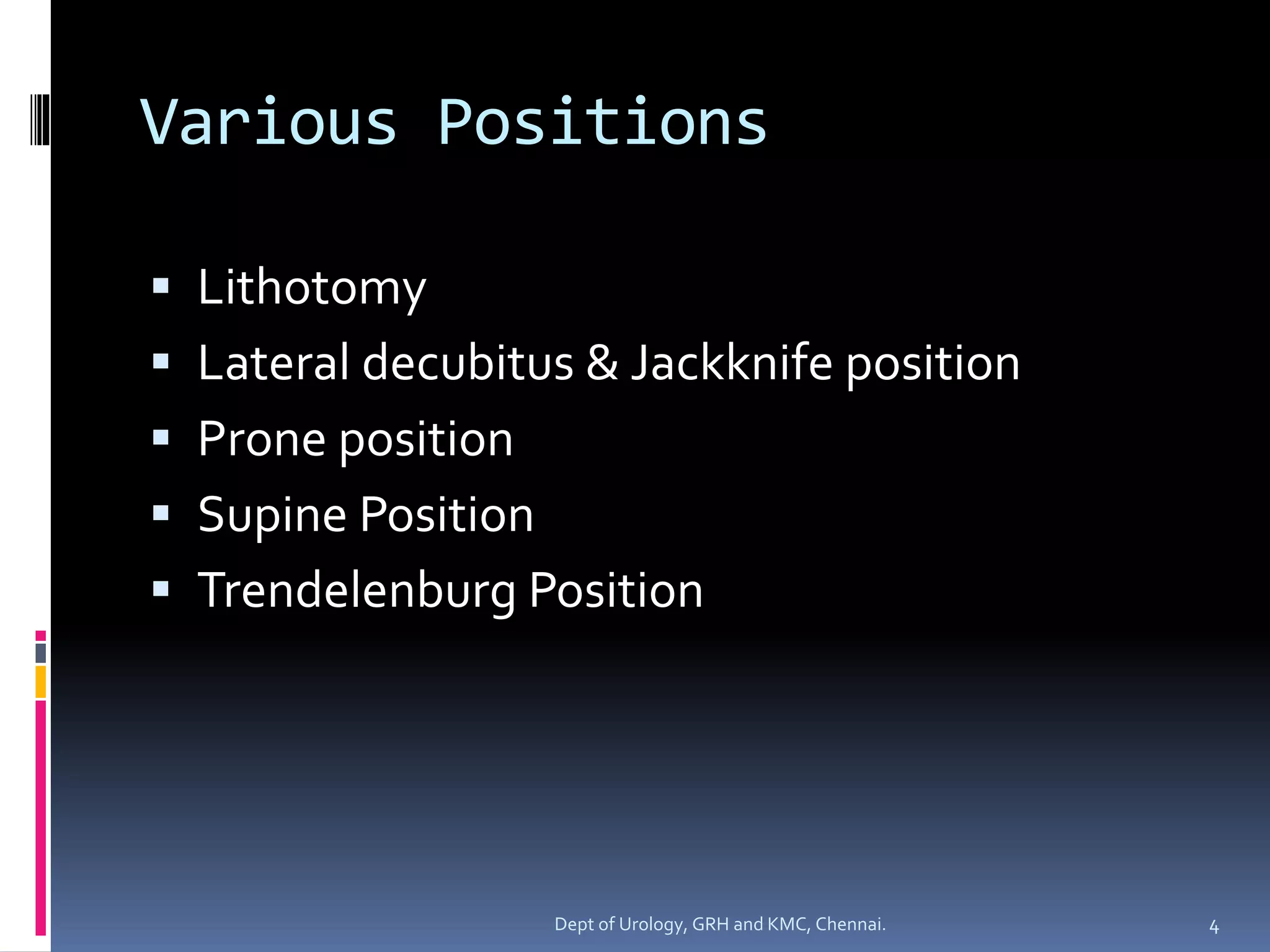 Positioning in urological procedures | PDF