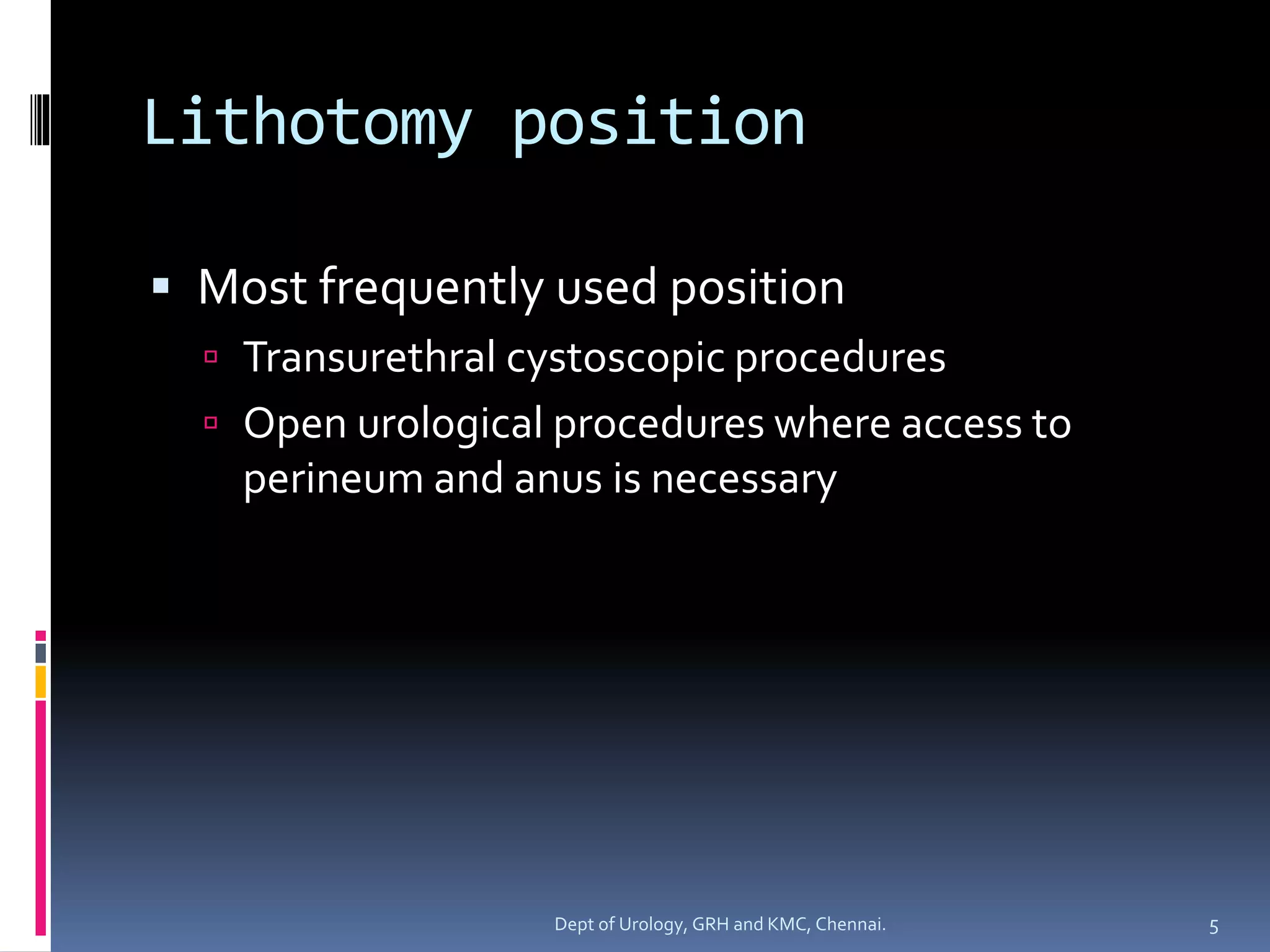 Positioning in urological procedures | PDF