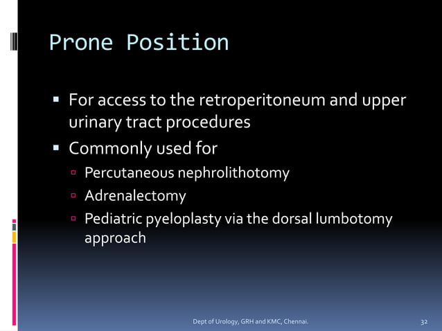 Positioning in urological procedures | PDF