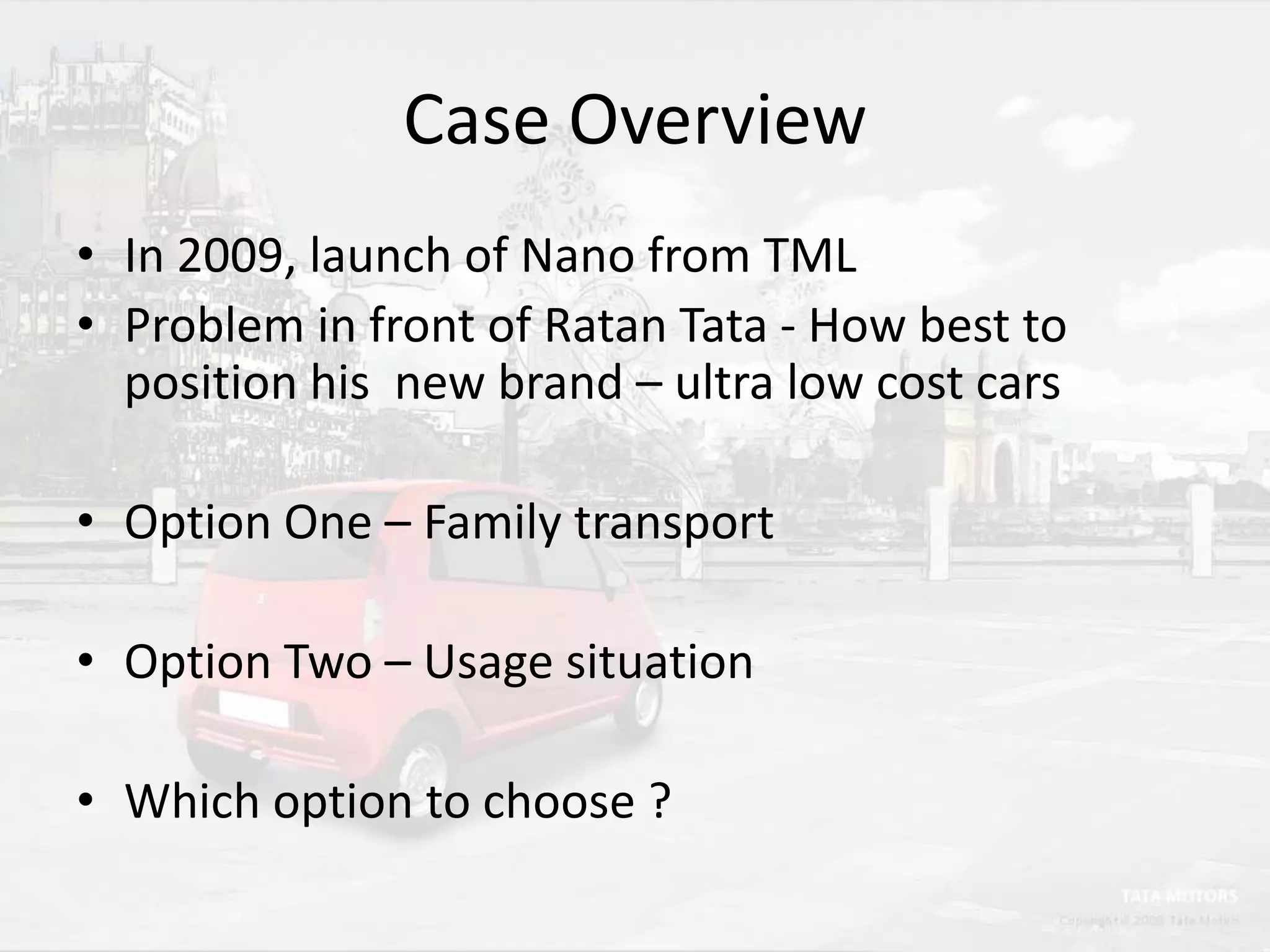 Positioning of TATA Nano | PPTX