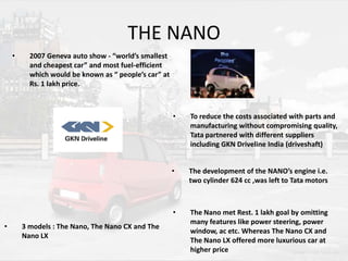 Positioning of TATA Nano | PPTX