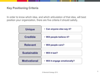 Positioning Mission-Driven Organizations | PPT