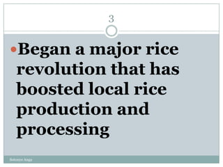 Positioning nigeria as a global power house in agriculture by sotonye ...