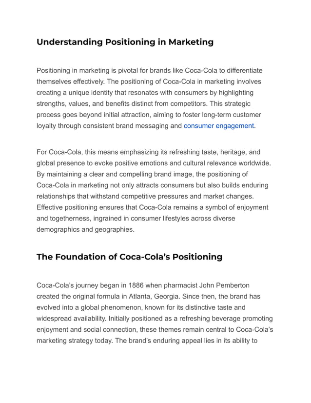 Positioning of Coca-Cola in Marketing: How They Stay on Top | CIO Women ...