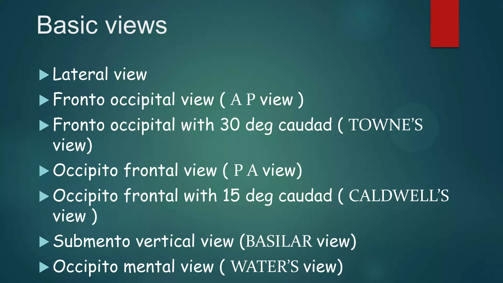 Positioning of skull | PPTX