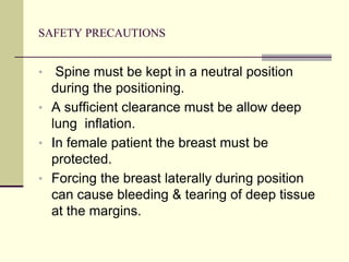 Positioning of patient during surgery | PPTX