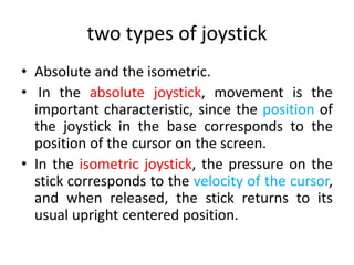 Positioning, pointing and drawing in Human computer Interaction | PPTX