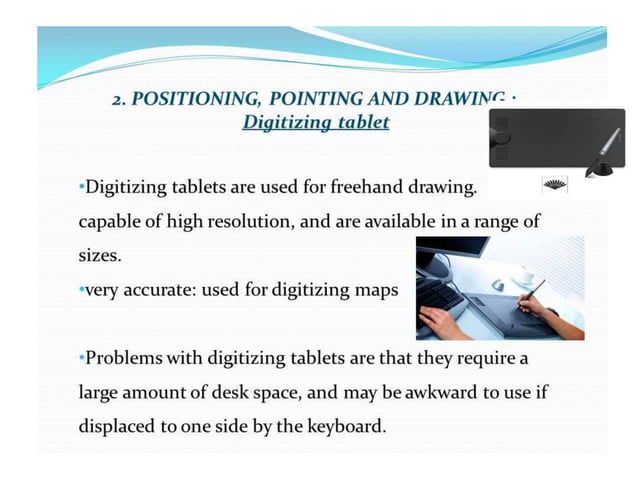 Positioning, pointing and drawing in Human computer Interaction | PPTX
