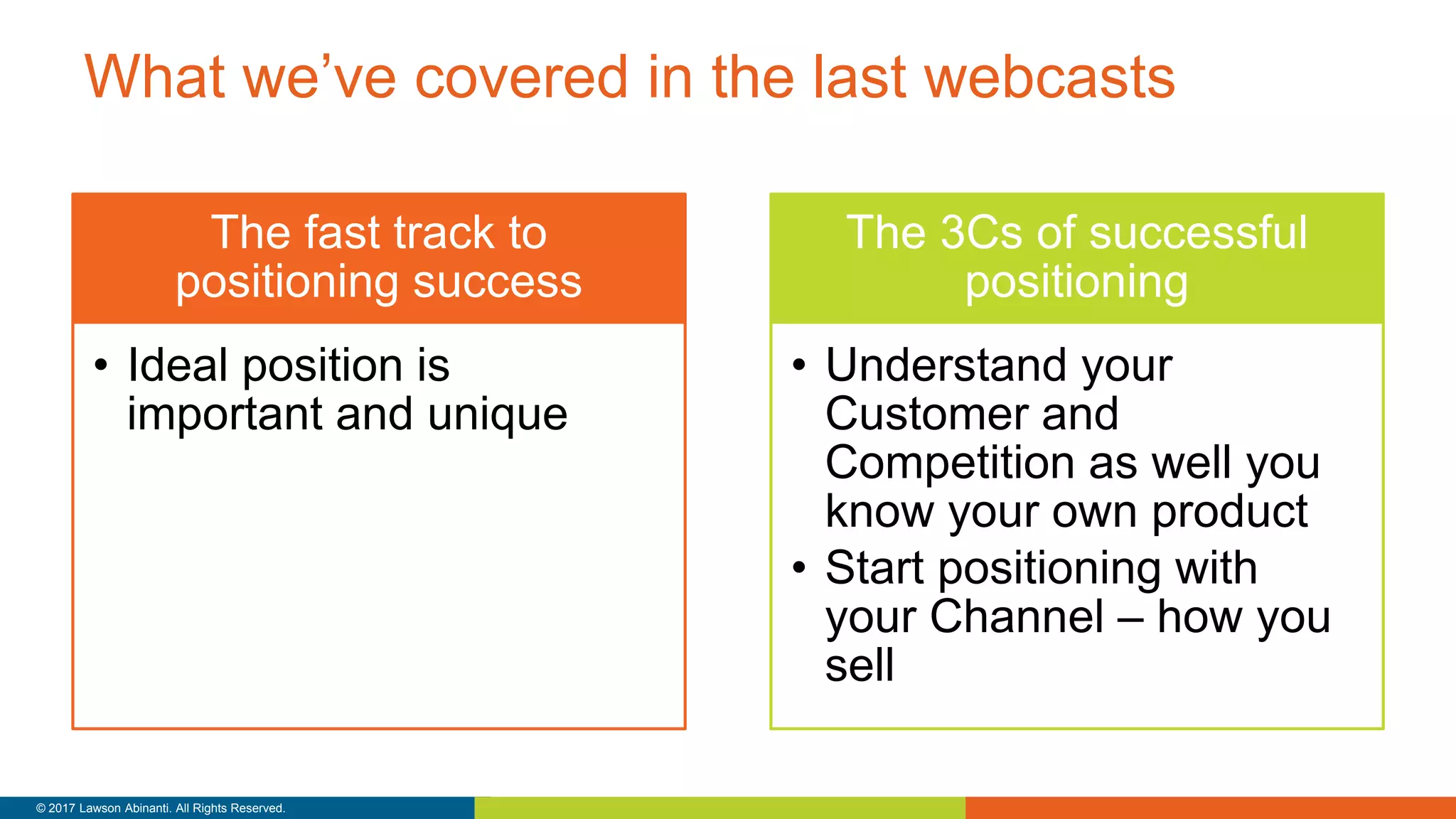 Positioning simplified the fast track to positioning success (part 3 ...