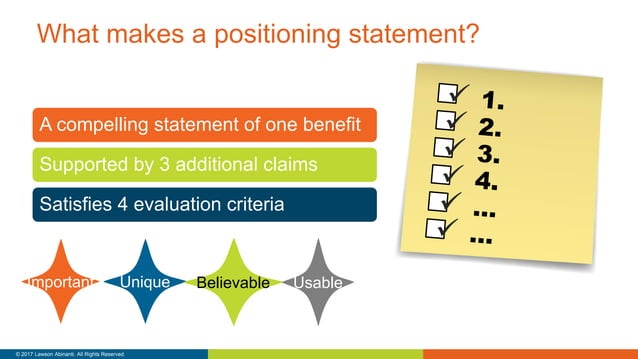 Positioning simplified the fast track to positioning success (part 3 ...