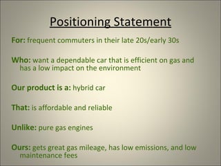 Positioning statement | PPT