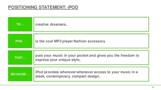 The Positioning Statement