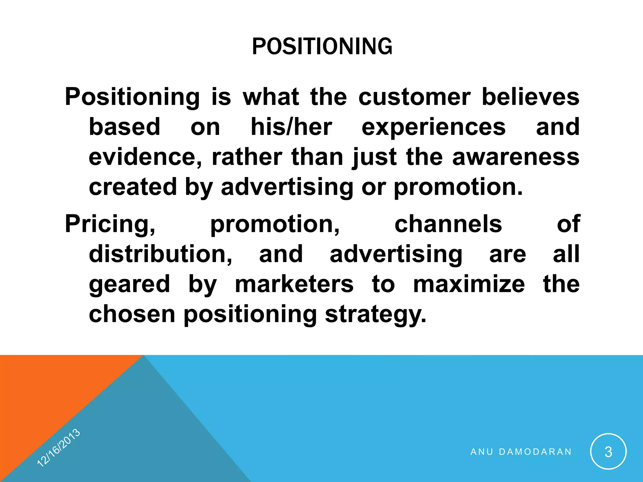 Positioning strategies in marketing | PPTX