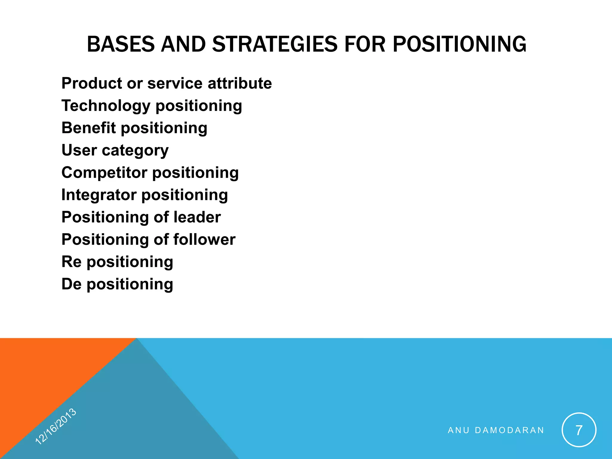 Positioning strategies in marketing | PPTX