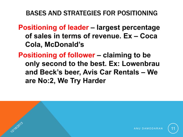 Positioning strategies in marketing | PPTX