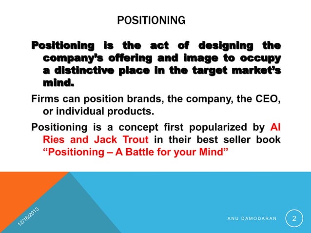 Positioning strategies in marketing | PPTX