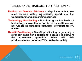 Positioning strategies in marketing | PPTX