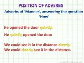 Position of adverb | PPTX