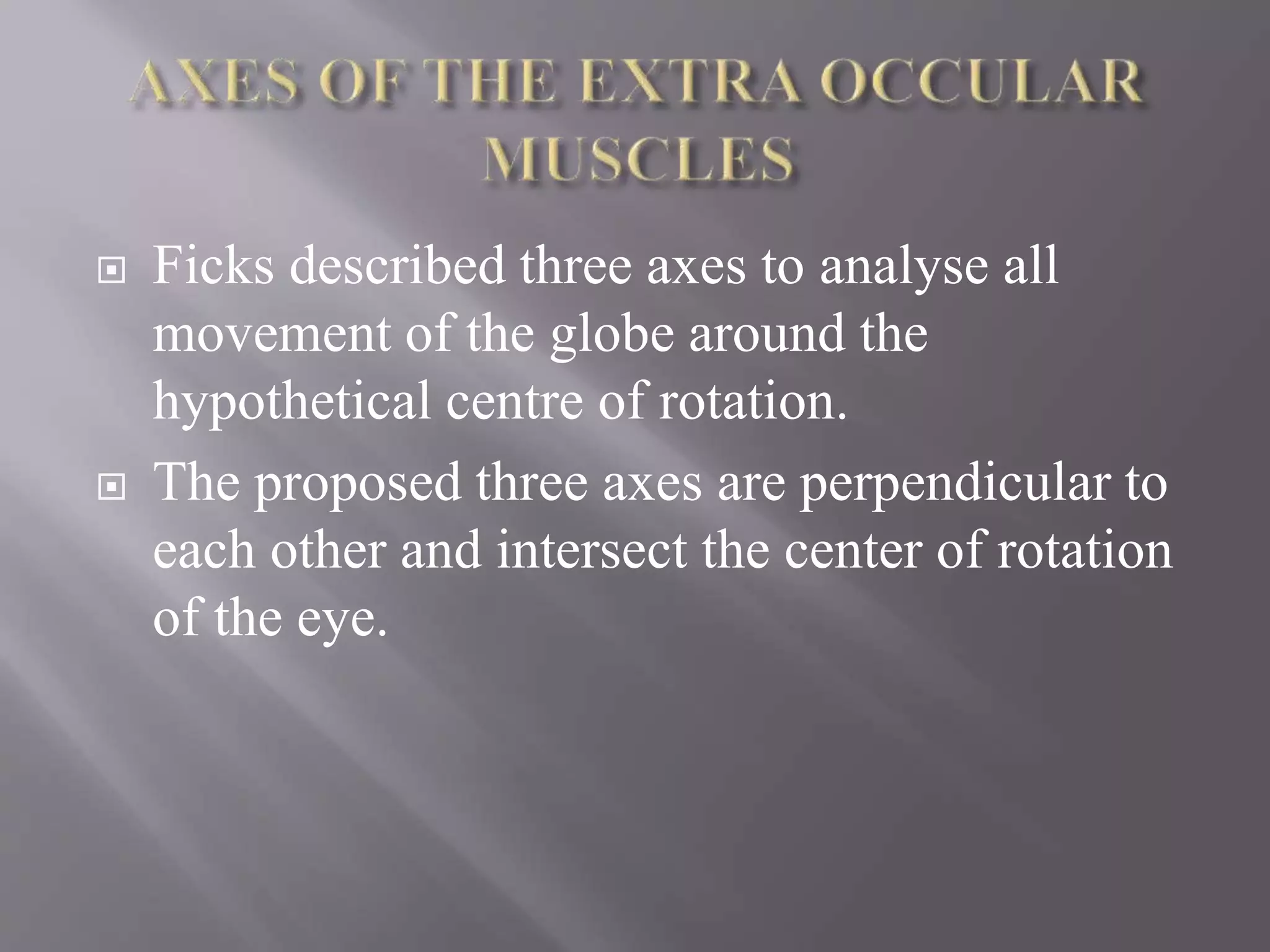 Position of gaze and axes | PPTX