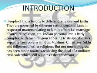 Position of humans under different personal laws | PPT