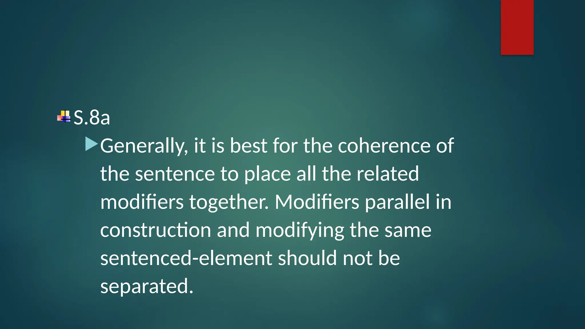 determining the position of modifiers in sentences | PPT