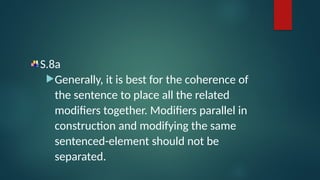 determining the position of modifiers in sentences | PPT