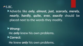 determining the position of modifiers in sentences | PPT