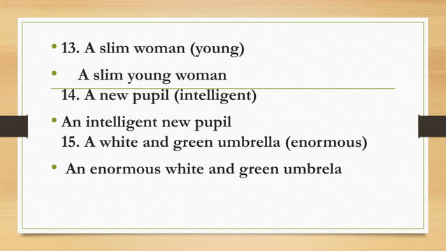 Position of the adjectives | PPT