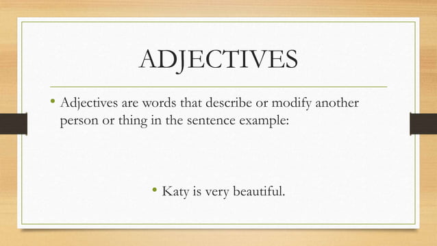 Position of the adjectives | PPT