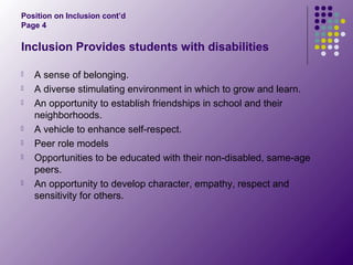 Position on Inclusion | PPT