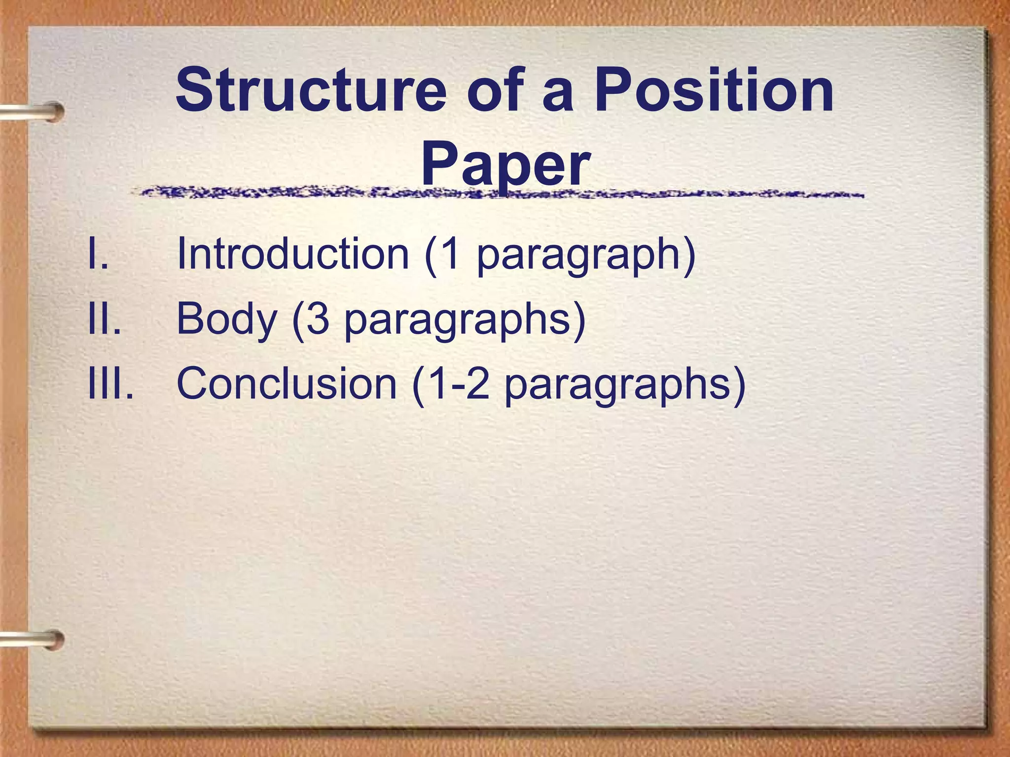 Position paper | PPT