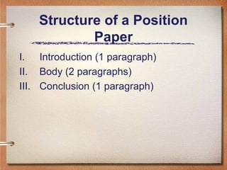 Position paper | PPT