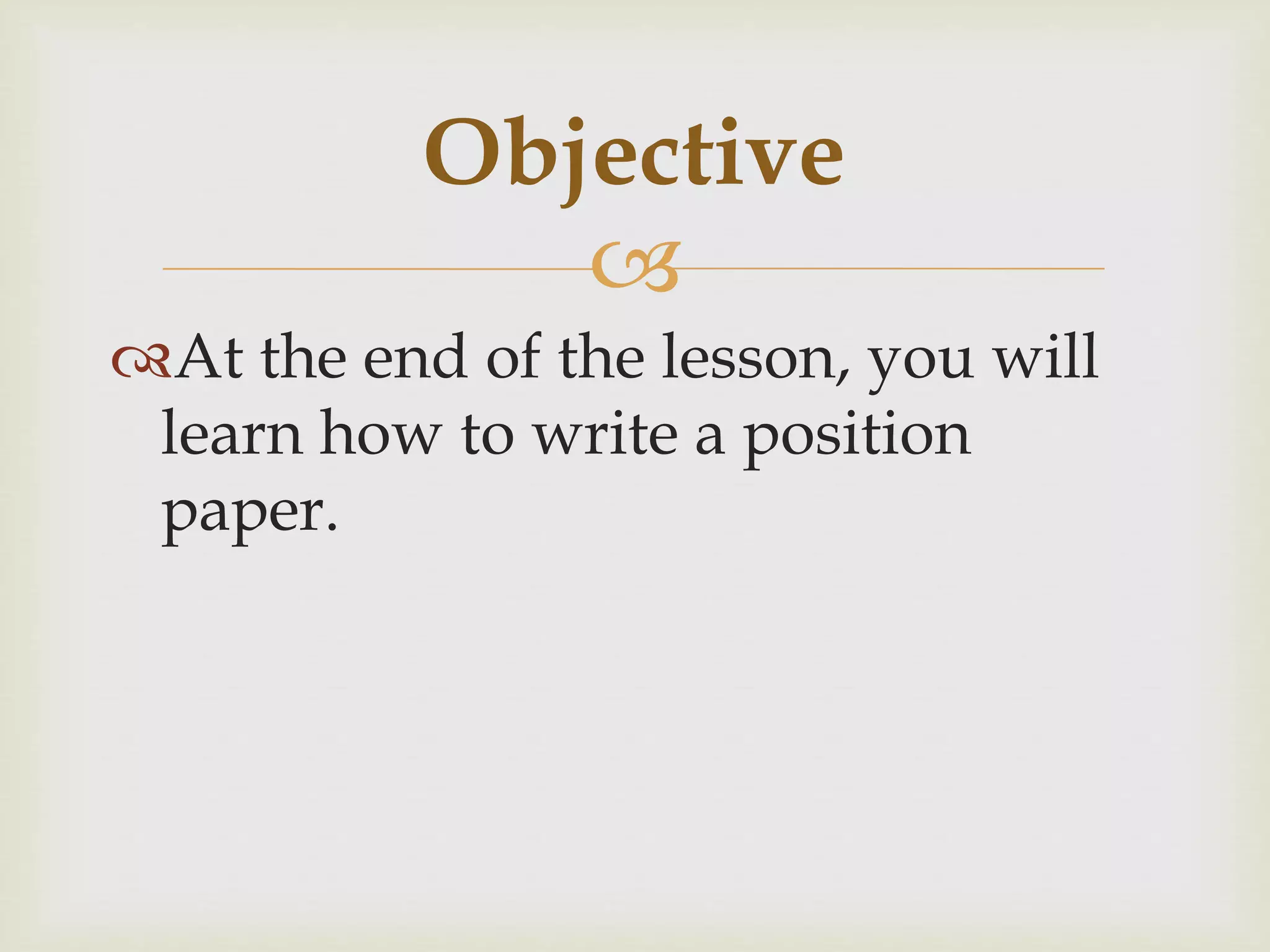 Positionpaper | PPTX