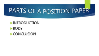 Position paper | PPTX
