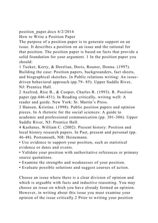 position_paper.docx 622014 How to Write a Position Paper The.docx