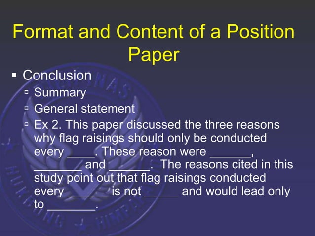 POSITION PAPER.ppt | Resume Writing and Advice | Job Search