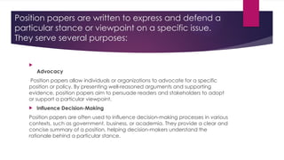 position paper reporting on college.pptx