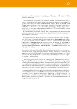 Position paper: Doppia Piramide, alimentazione sana per le persone, sostenibile per il pianeta ...