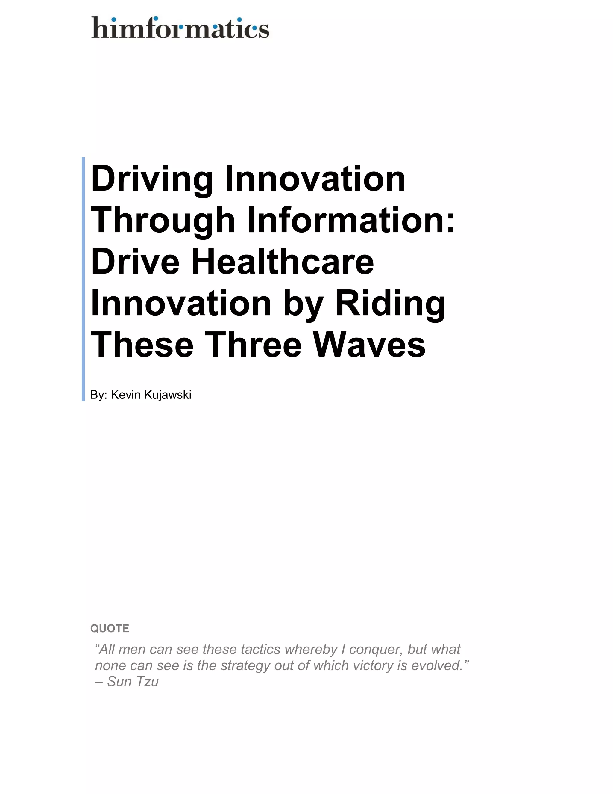 Driving Innovation Through Information | PDF