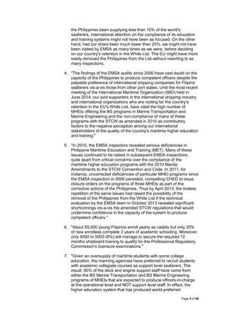 Position Paper: State of Philippine Maritime Education | PDF