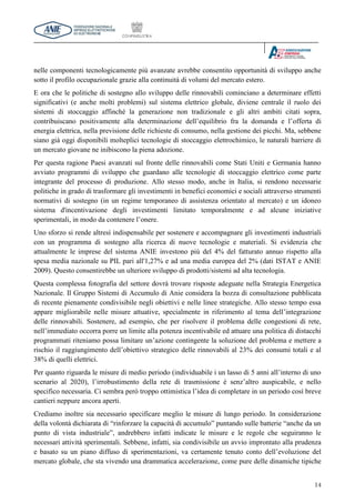 Position paper ANIE Energia sui sistemi di accumulo | PDF | Gas and Electric | Home Utilities