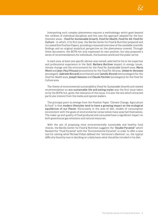 Position paper Double Pyramid: healty food for people, sustainable food ...