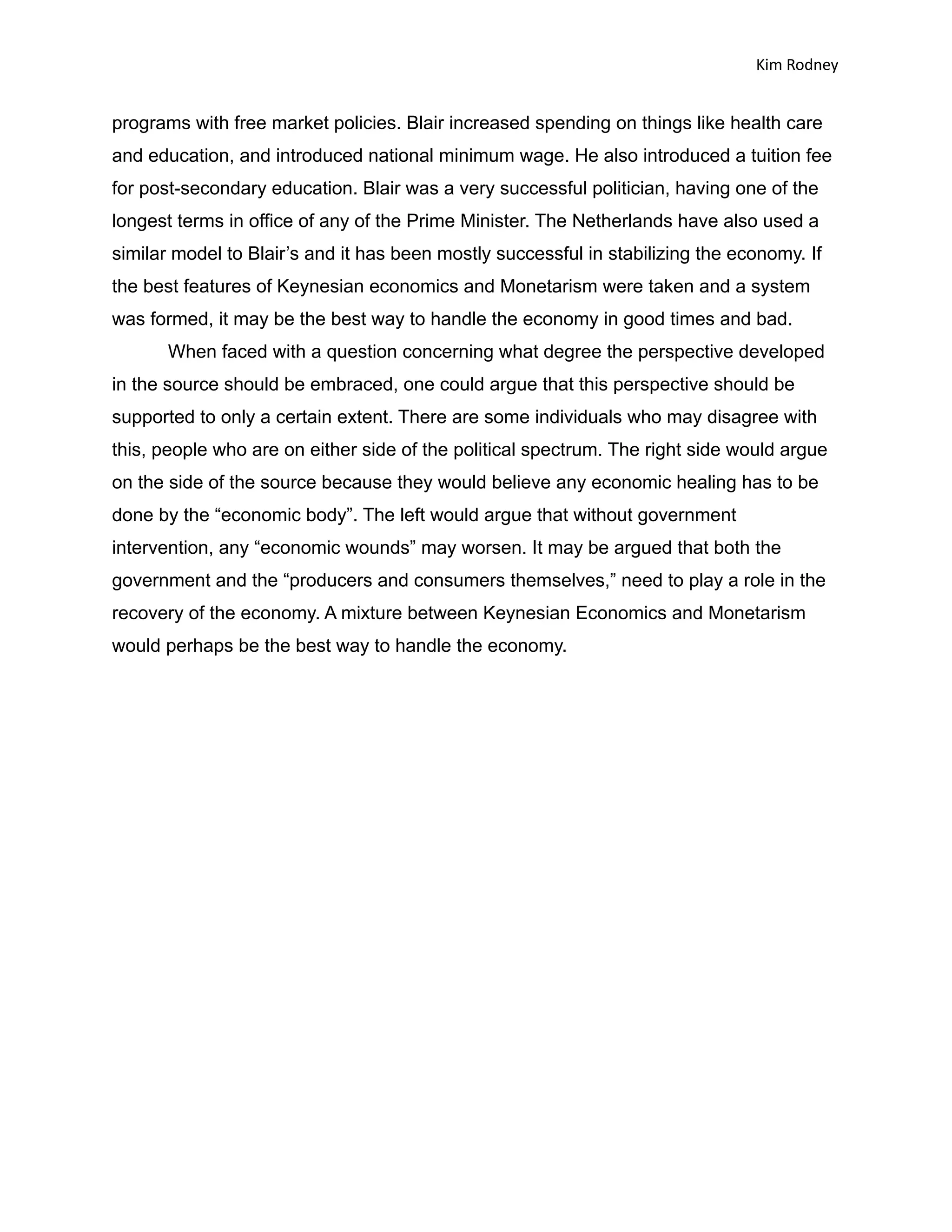 Position paper economics | PAGES