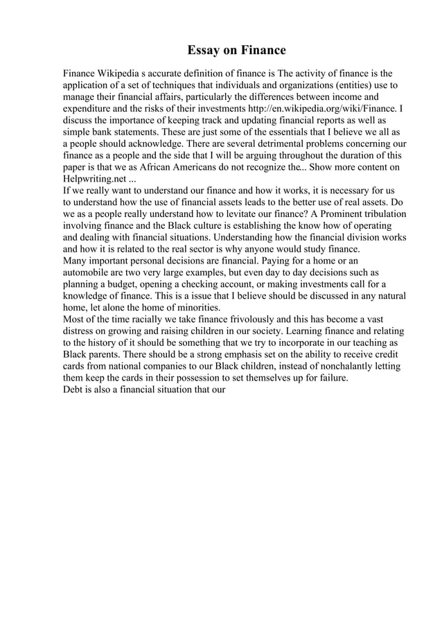 Position Paper Essay | PDF