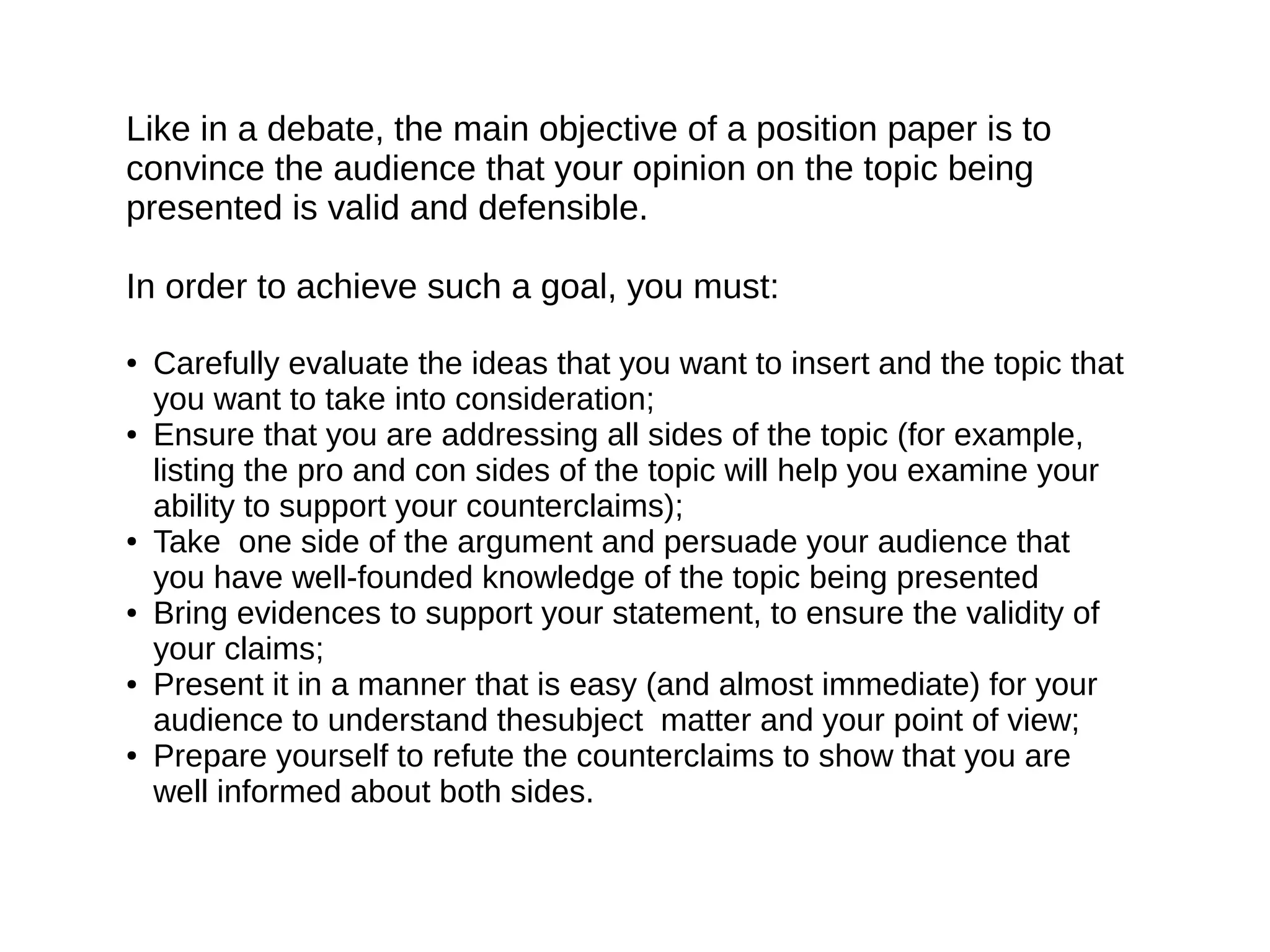 La Cura Summer School - How to: Position Paper | ODP