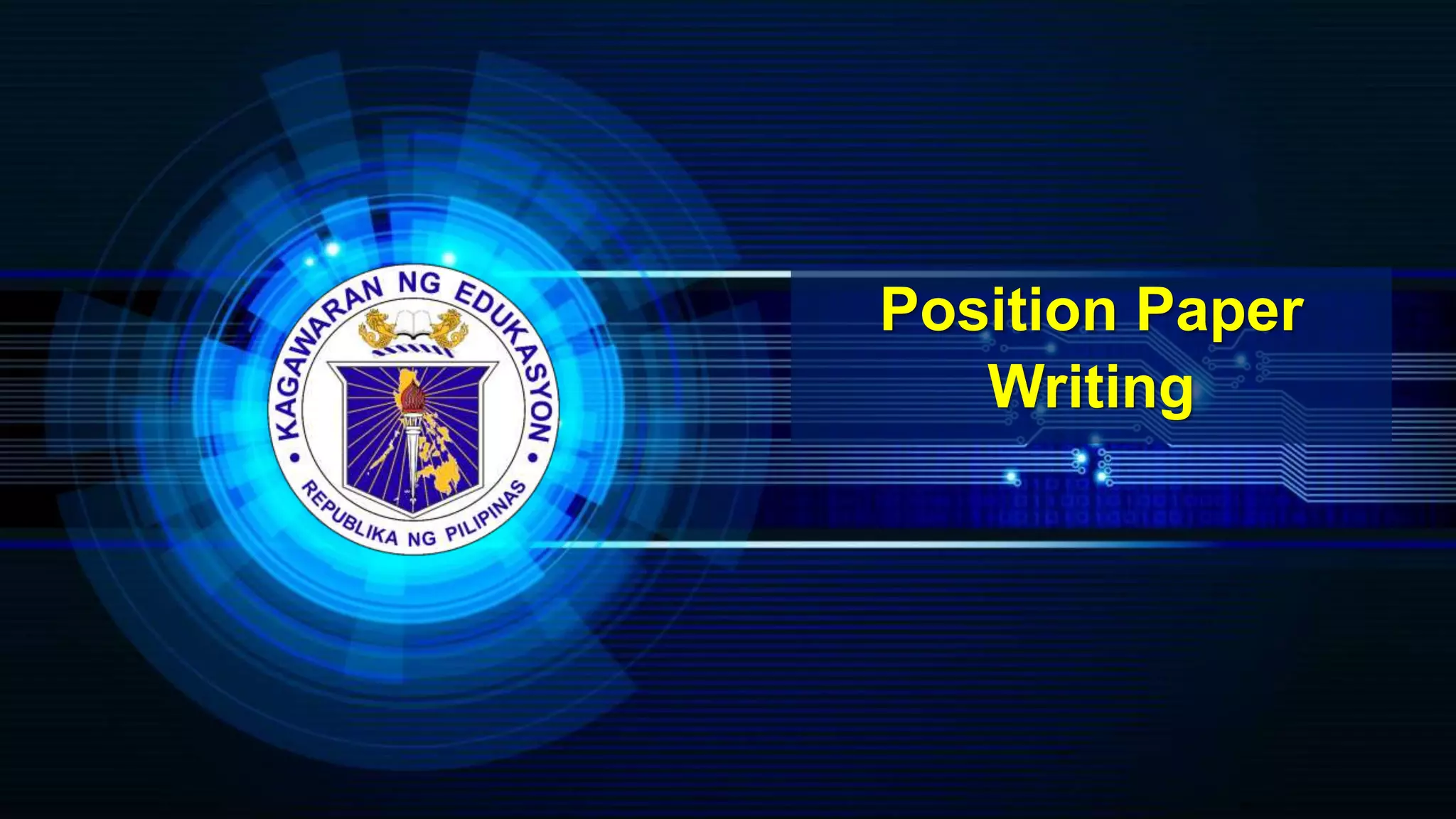 EAPP Position Paper Writing | PPTX