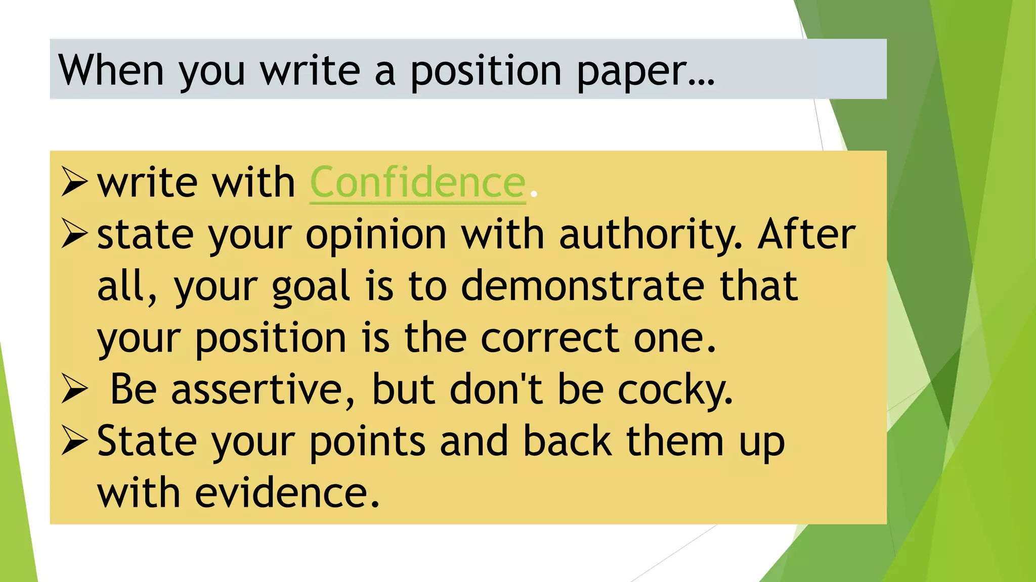 EAPP Position Paper Writing | PPTX