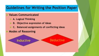 EAPP Position Paper Writing | PPTX